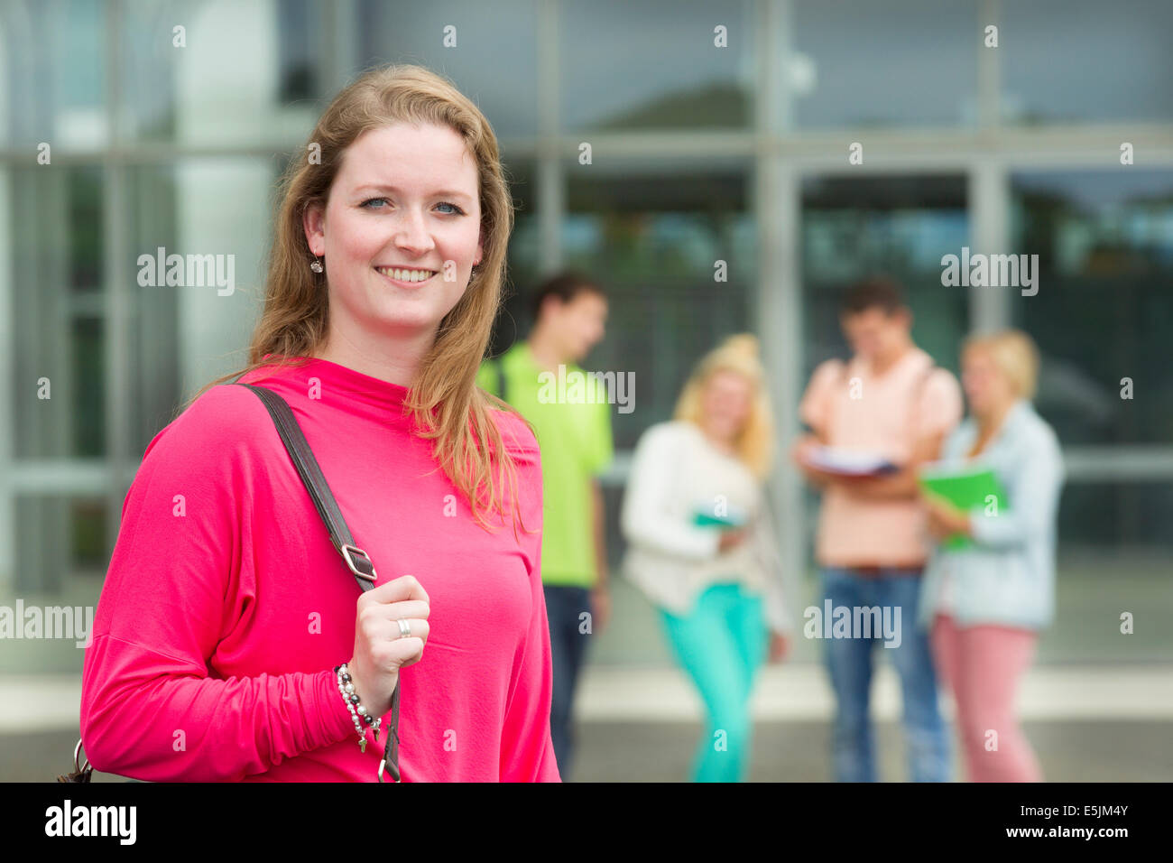 High school students talking books hi-res stock photography and images ...