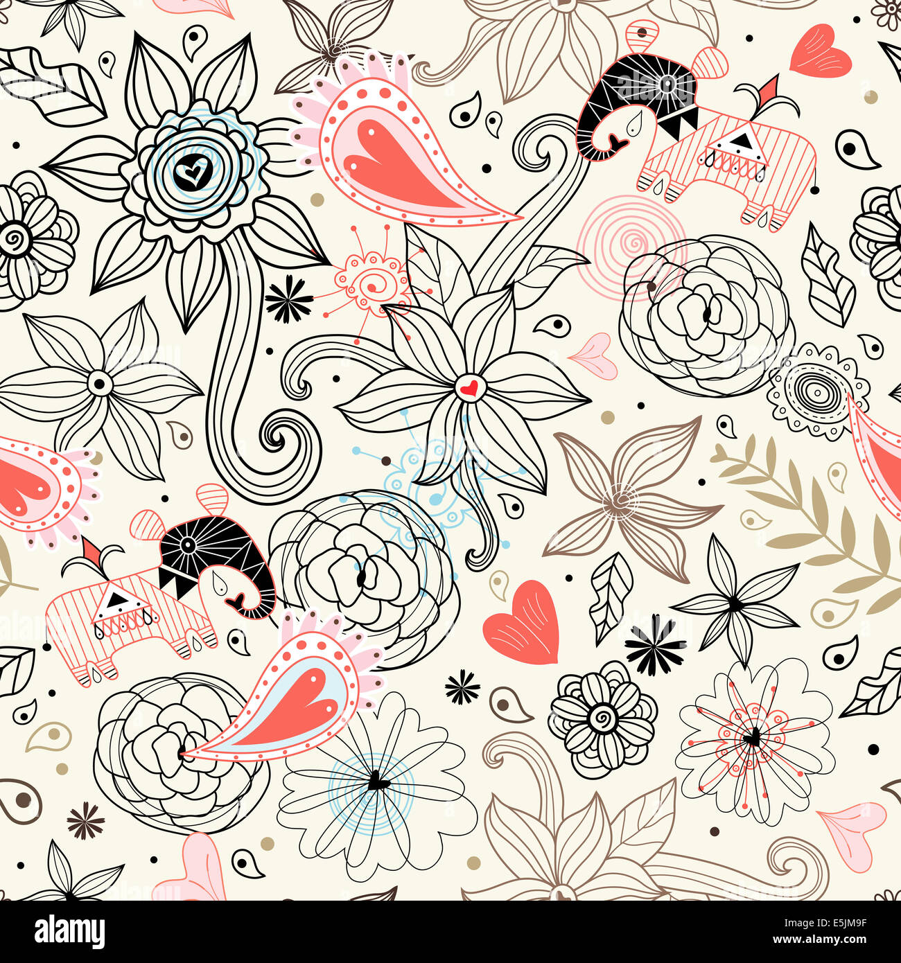 abstract floral pattern Stock Photo - Alamy