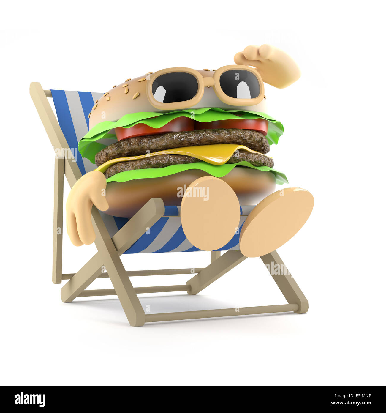 Cartoon sunbathing Cut Out Stock Images & Pictures - Alamy
