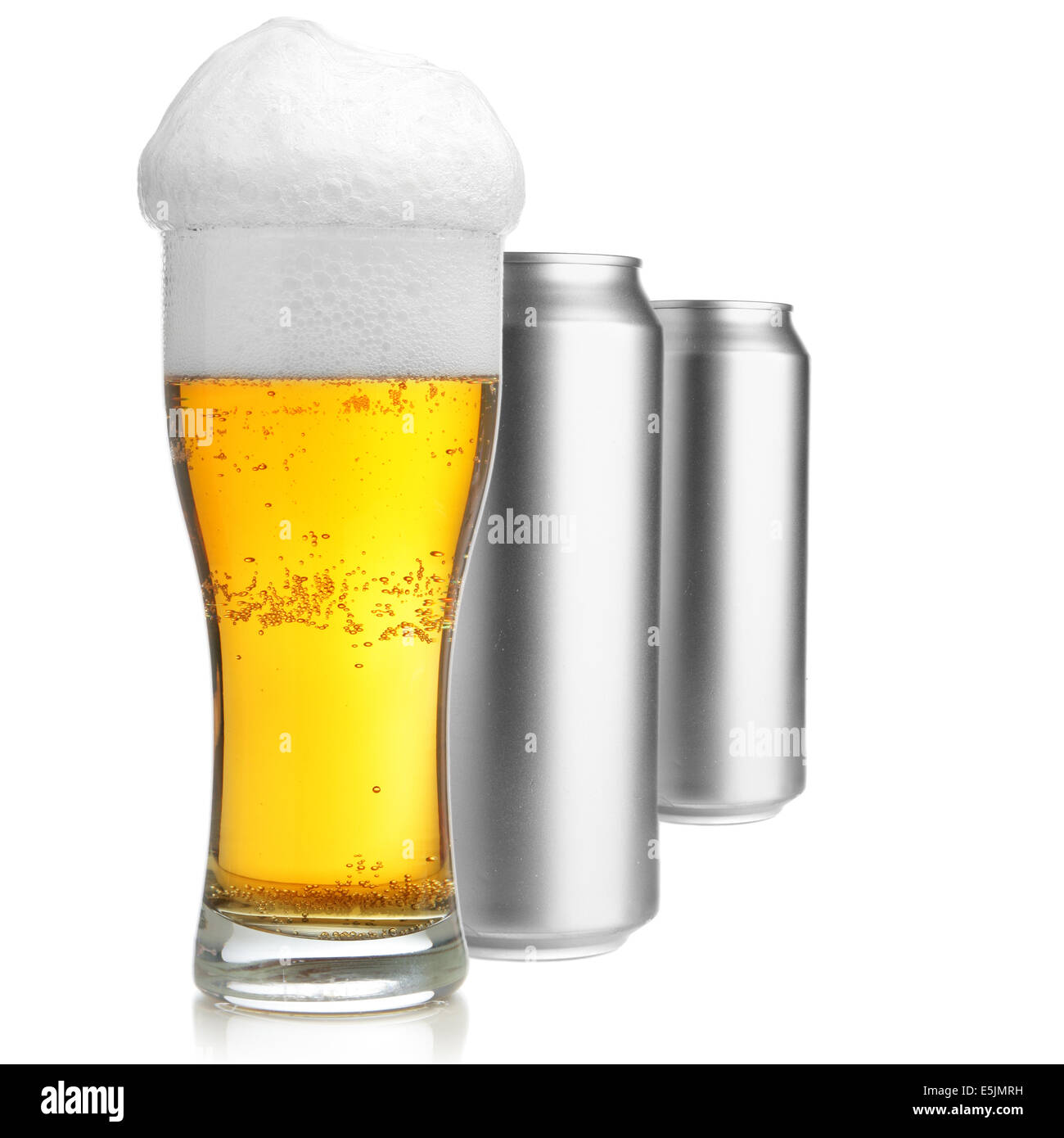 Beer glass two cans isolated hi-res stock photography and images - Alamy