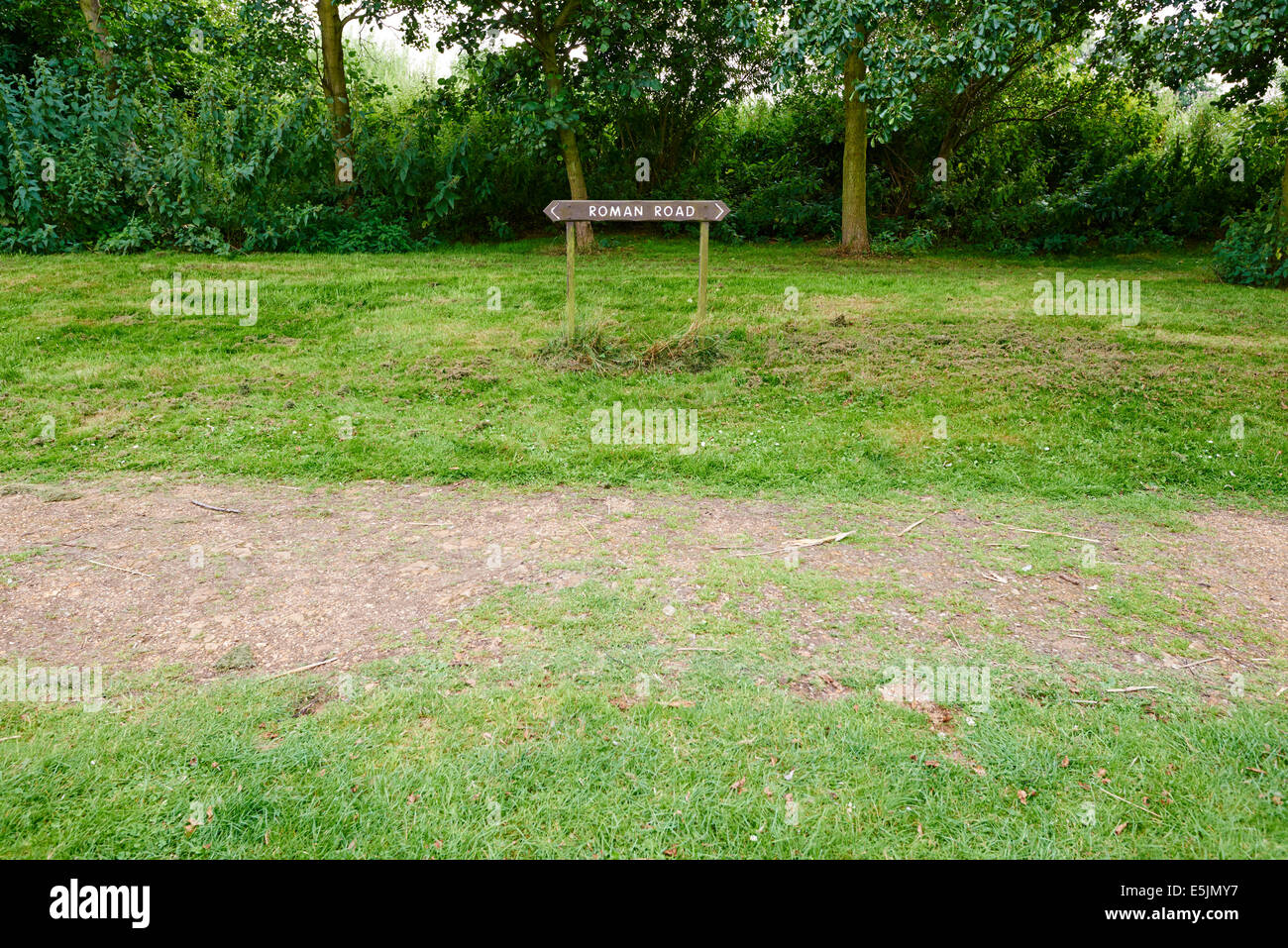 Roman Road At Flag Fen Bronze Age Centre Fenland Cambridgeshire UK ...