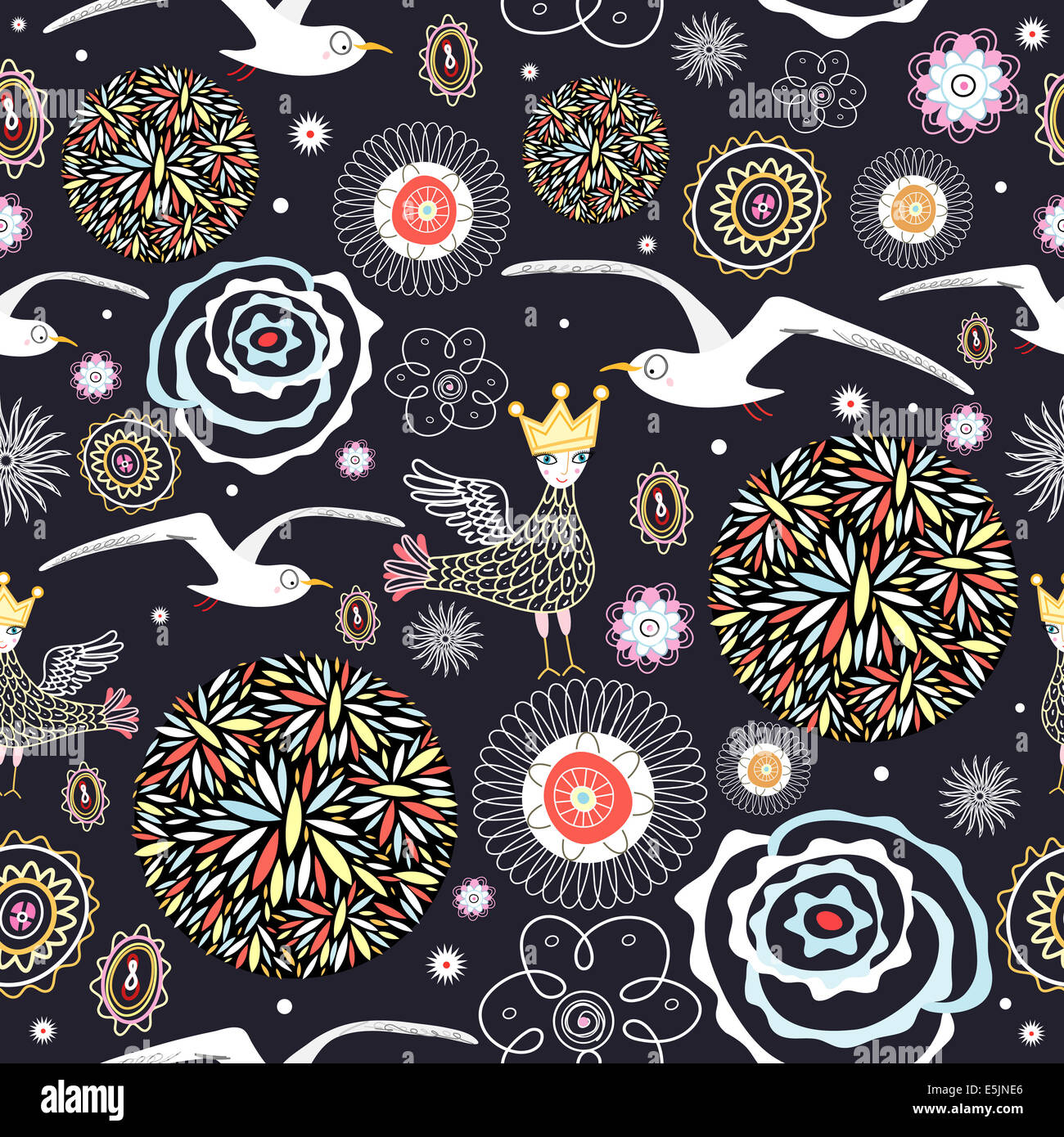 beautiful designs of flowers and birds Stock Photo - Alamy