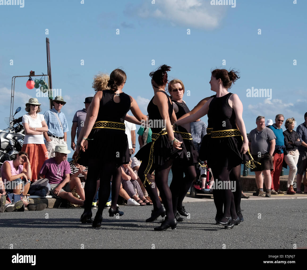 Sidmouth , Devon, UK. 2nd Aug 2014. Kemysk Cornish Dancers perfomr at ...