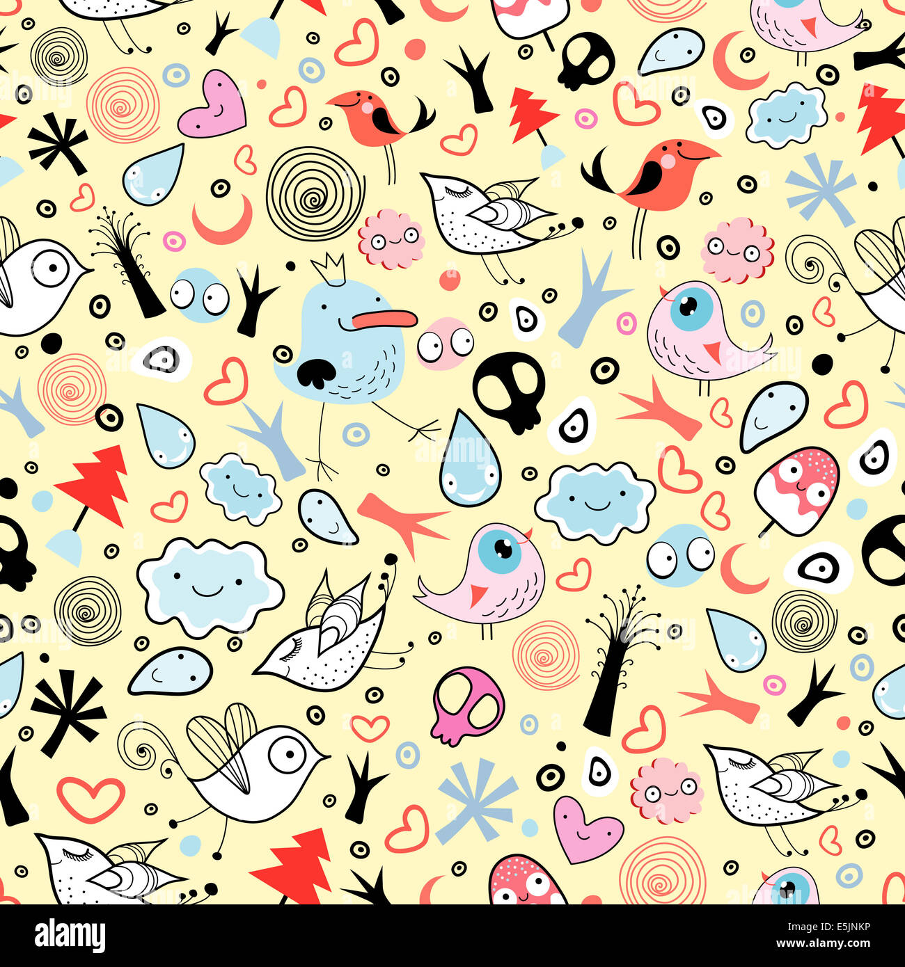 beautiful designs of flowers and birds Stock Photo - Alamy