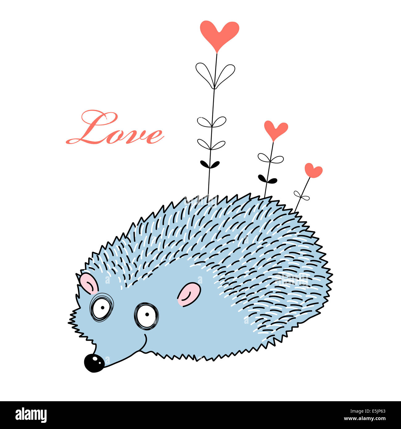 cute hedgehog vector Stock Photo - Alamy