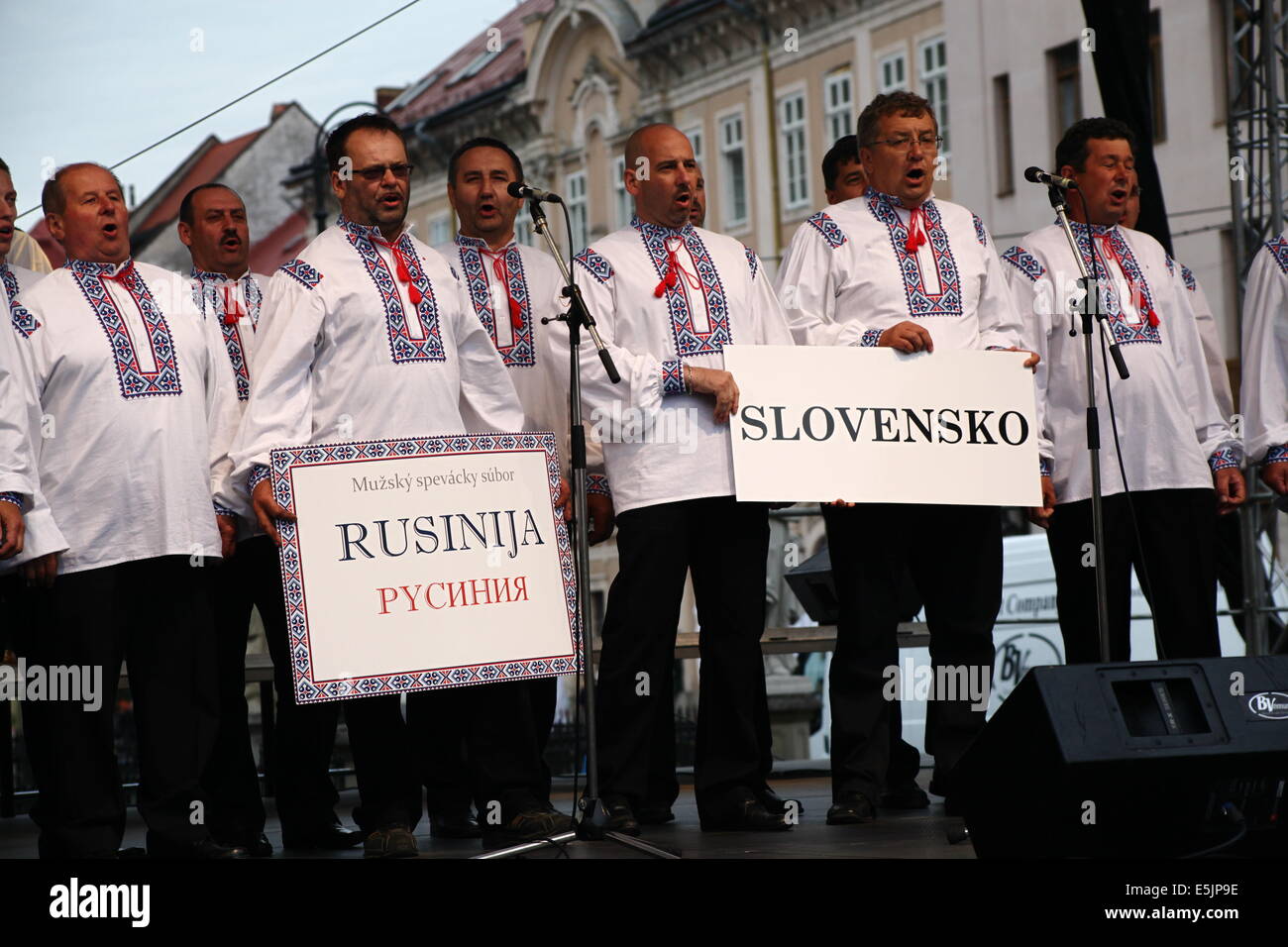 Rusyn Men's Choir "Rusinija" performing at Cassovia folklore festival ...