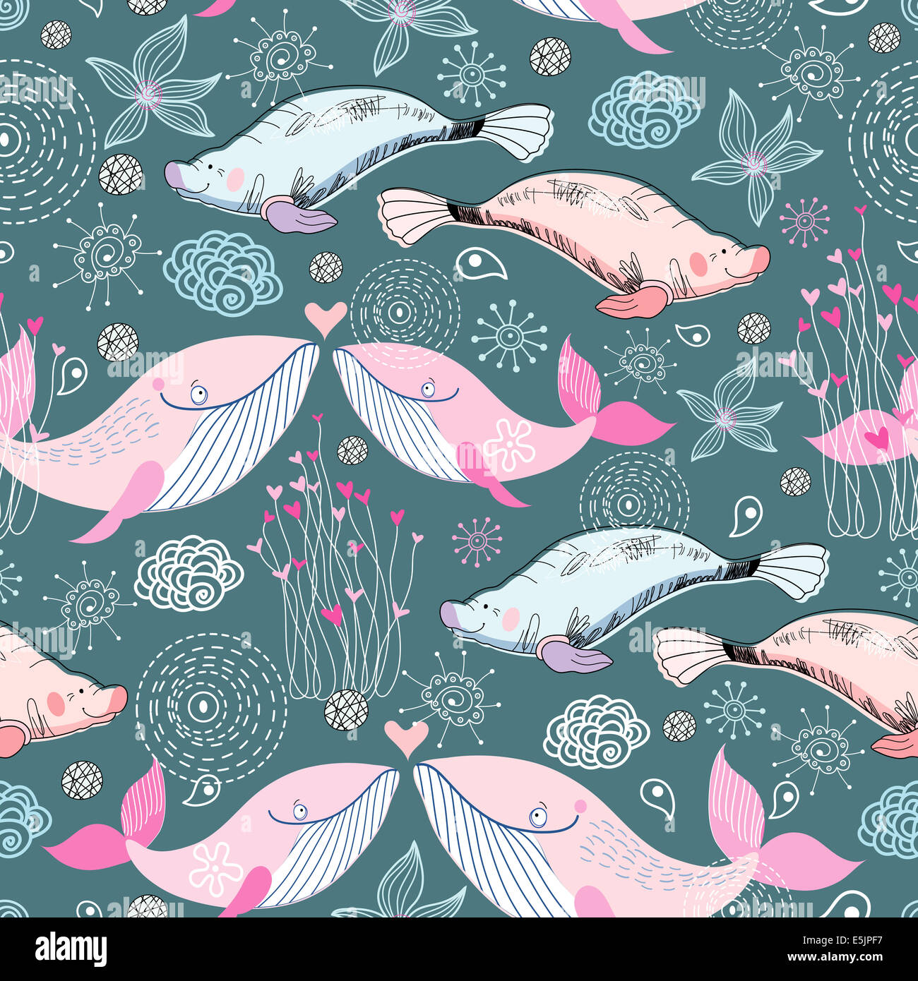 Cute Whale Characters Stock Photo - Alamy