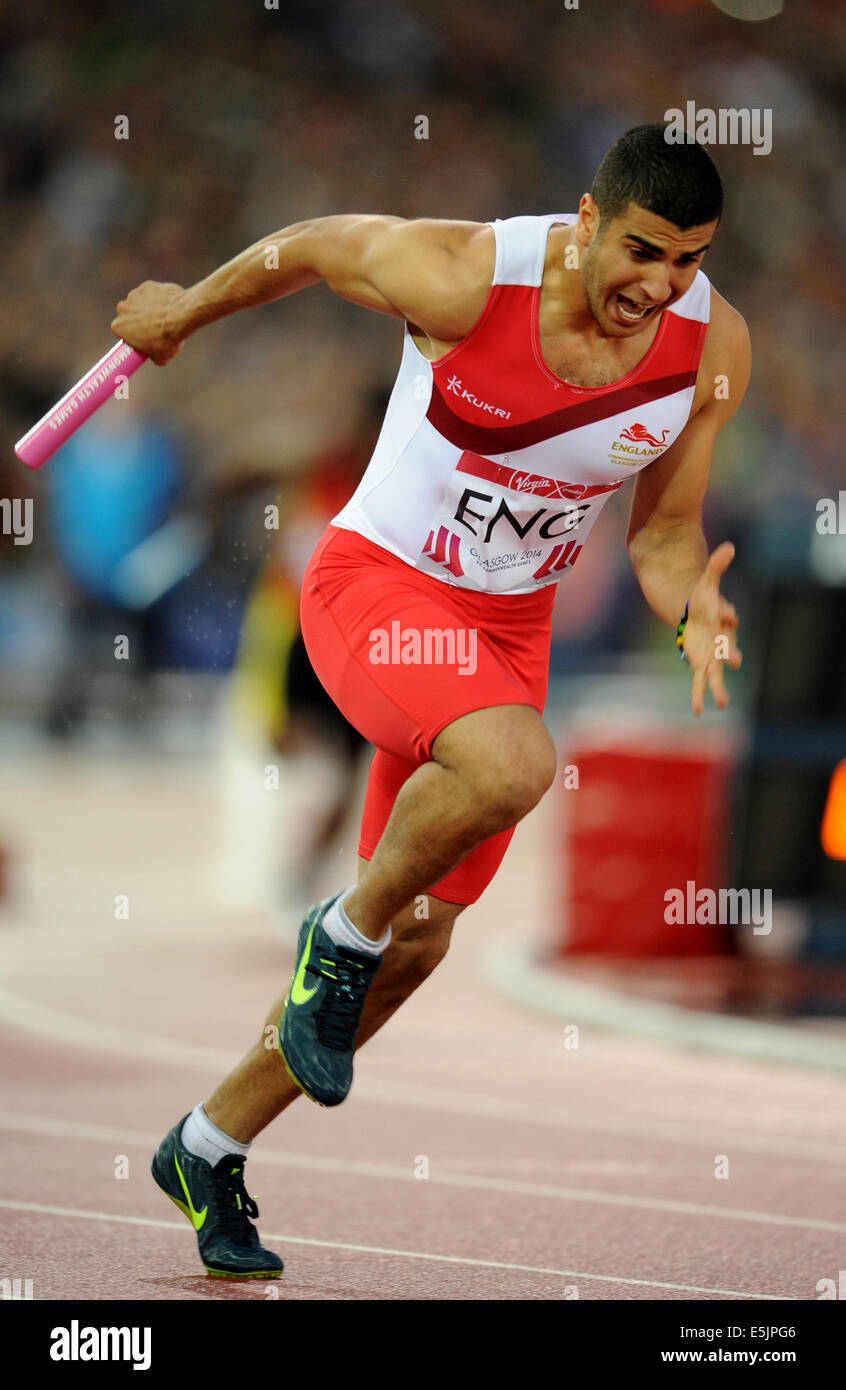 ADAM GEMILI MEN'S 4X100M RELAY HAMPDEN PARK GLASGOW SCOTLAND 02 August ...