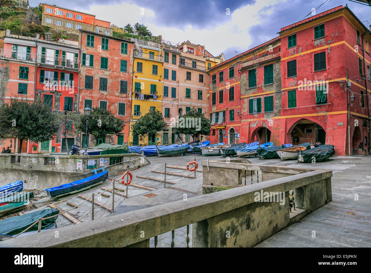 Vernazza Square - Cinque Terra, Italy Stock Photo - Alamy
