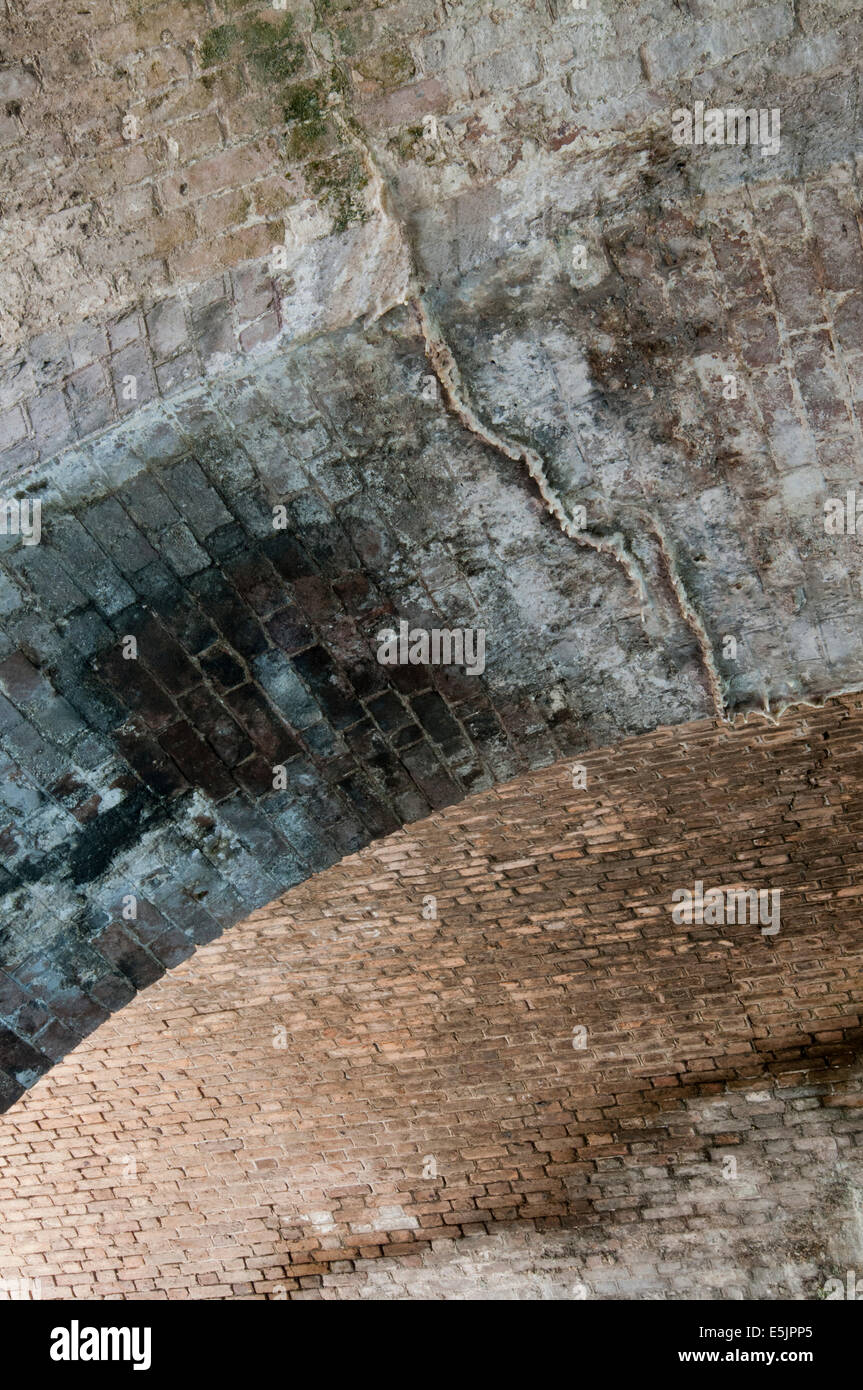 Stalactites have formed on the ceiling of the civil war era masonry at ...