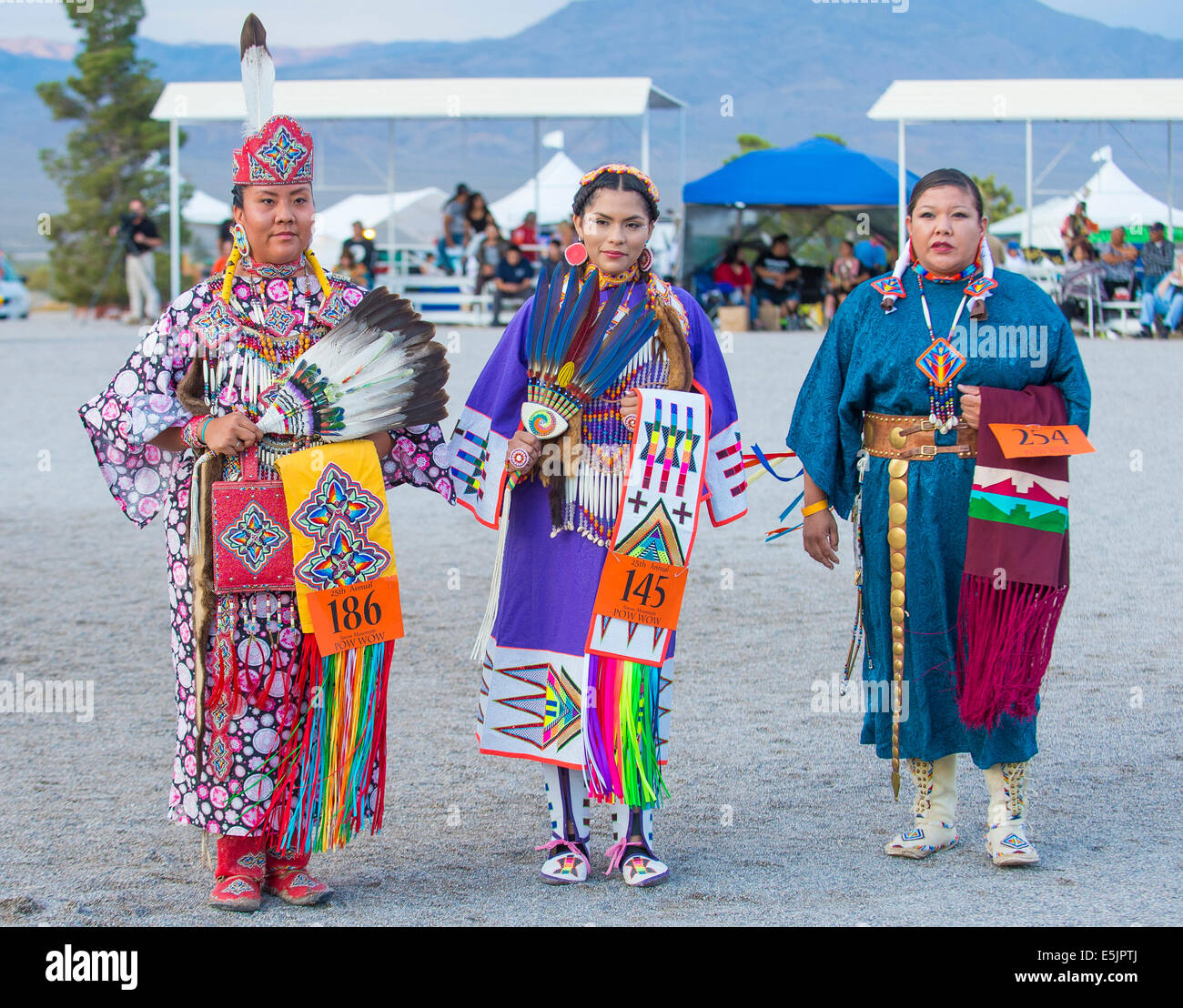 Native American women takes part at the 25th Annual Paiute Tribe Pow ...