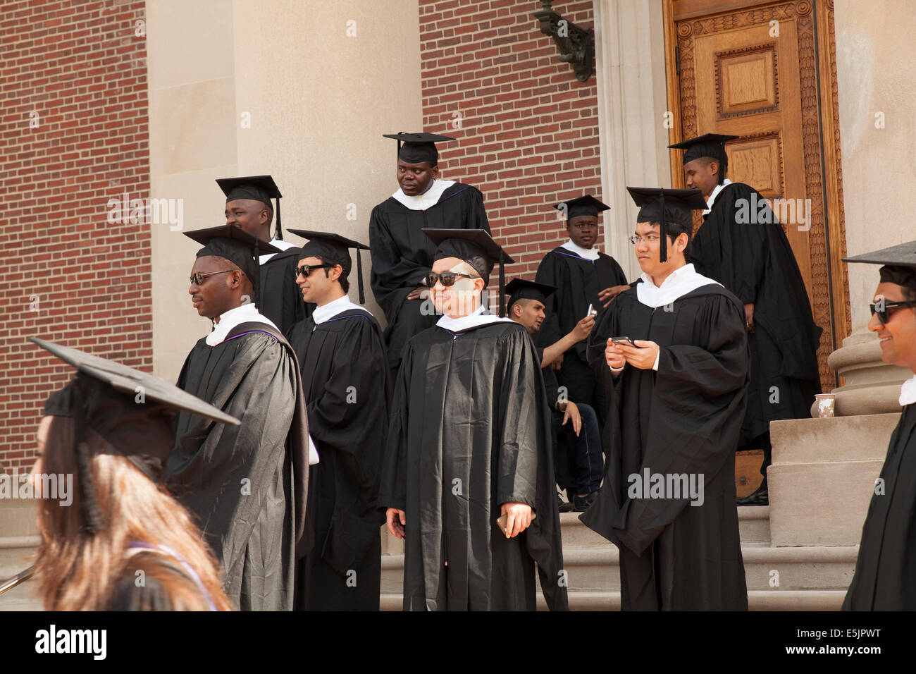 Students gather on Chapin Hall steps before the parade into the ...