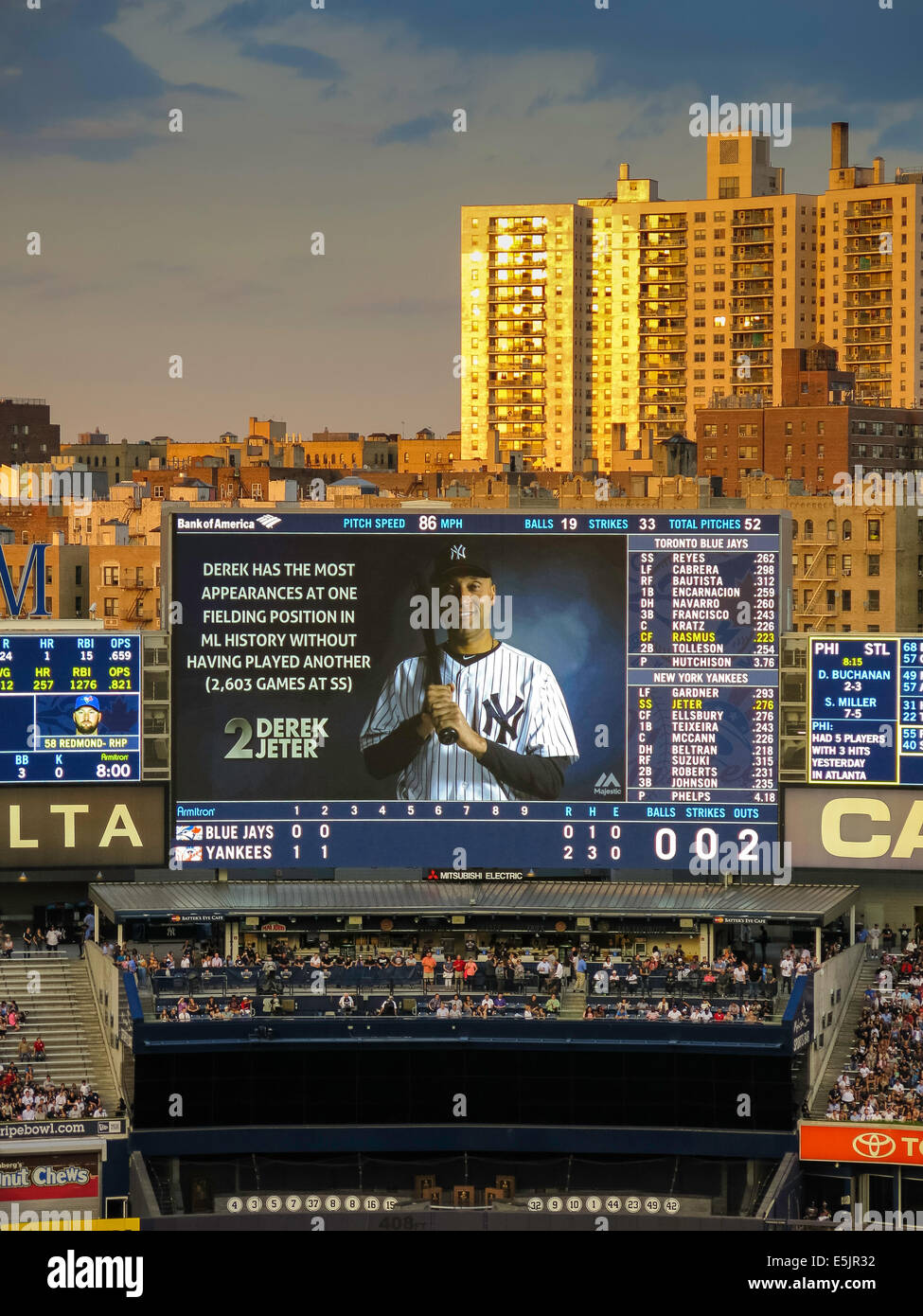 Yankee Stadium, Electronic Signage, The Bronx, New York Stock Photo - Alamy