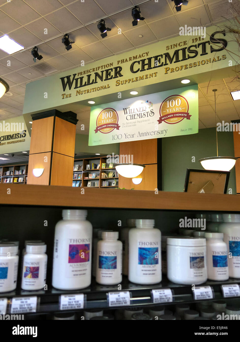 Thorne Brand Display at Willner Chemists, NYC Stock Photo - Alamy