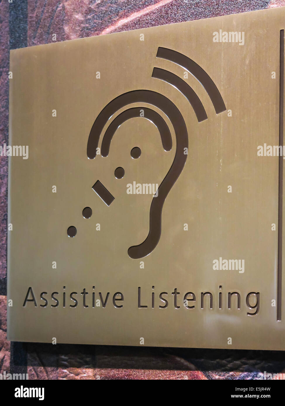 Assistive Listening Sign, USA Stock Photo - Alamy