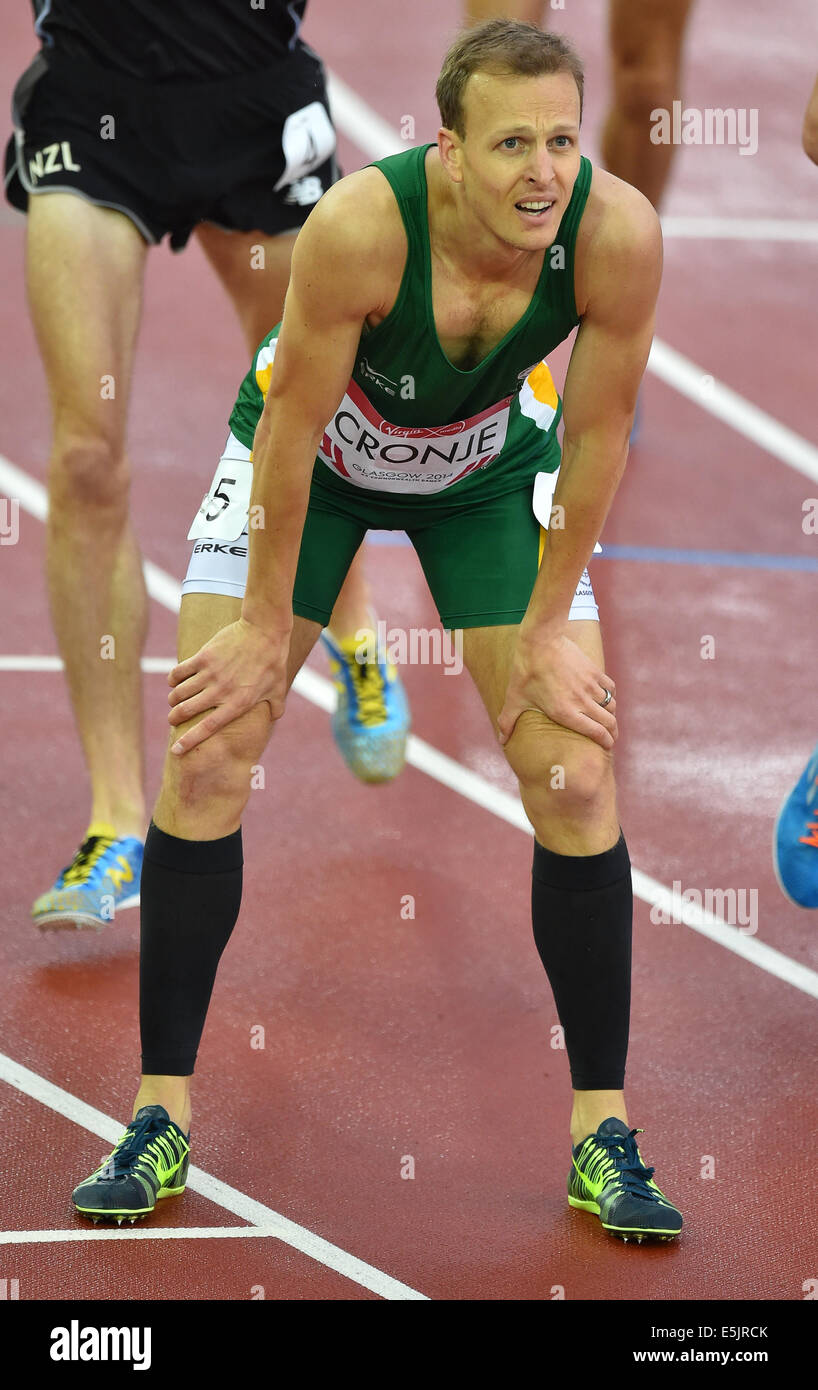 GLASGOW, SCOTLAND - AUGUST 02: Johan Cronje of South Africa in the mens 1500m final during day ...