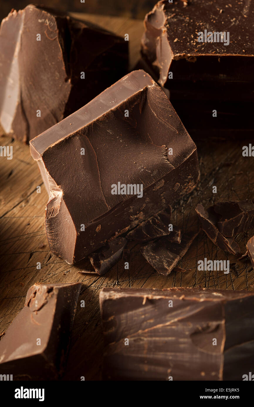 Organic Dark Chocolate Chunks Ready for Baking Stock Photo - Alamy