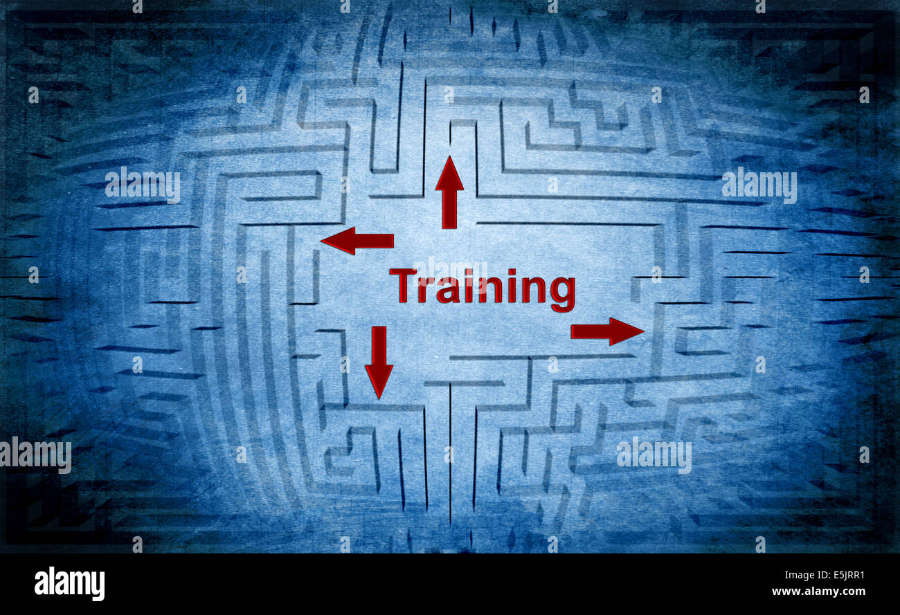 Training maze concept Stock Photo - Alamy