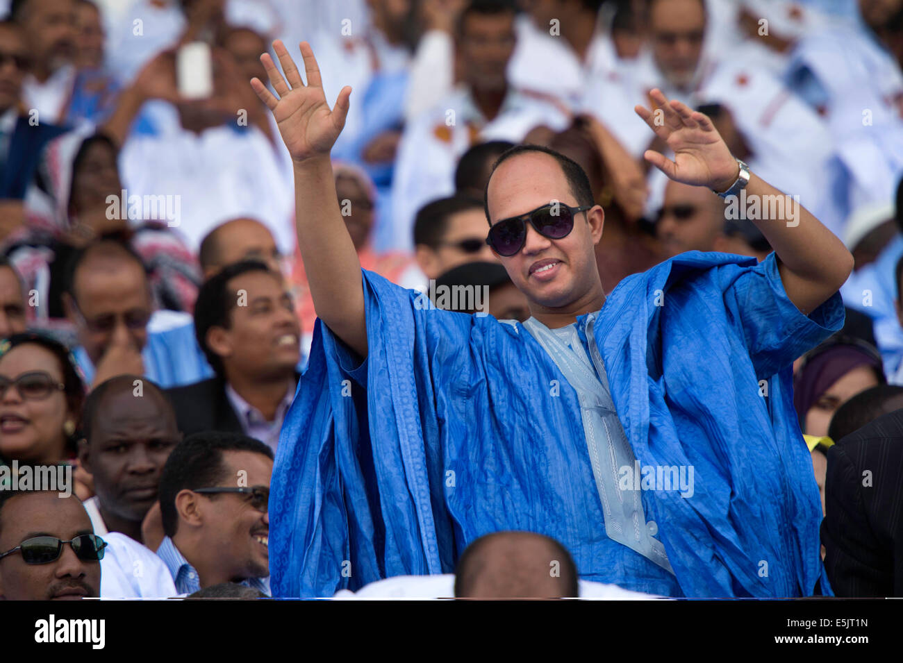 Nouakchott, Mauritania. 2nd Aug, 2014. A supporter of president Abdel ...