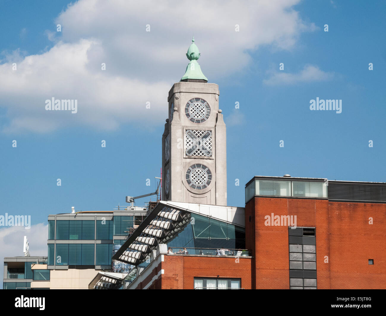 The Oxo Tower, a prominent art deco building on the south bank of the ...