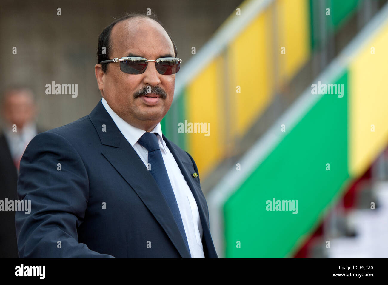 Nouakchott, Mauritania. 2nd Aug, 2014. President ABDEL AZIZ walks in ...