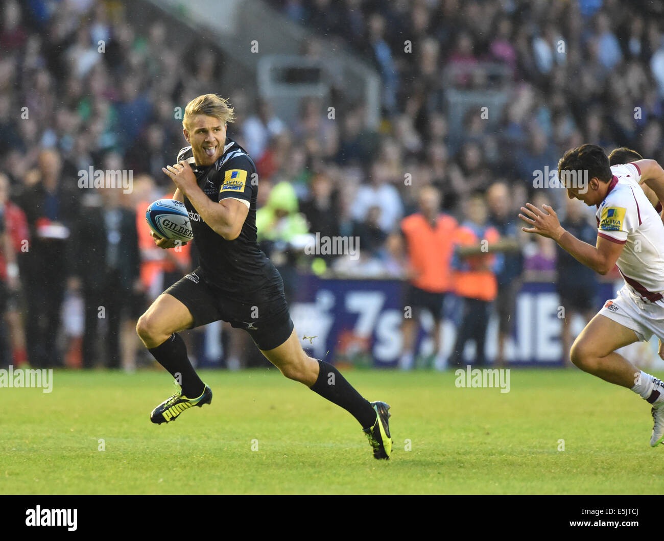Darlington, UK. 02nd Aug, 2014. Premiership Rugby 7s. Group D ...