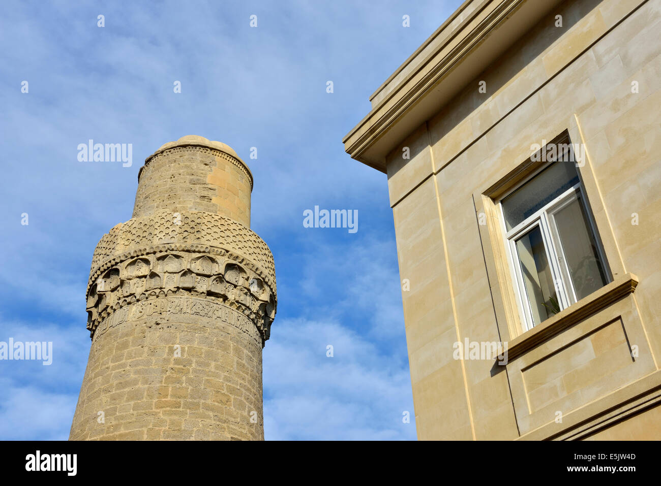 Muhammad Mosque minaret, Old City, Baku, Azerbaijan Stock Photo - Alamy