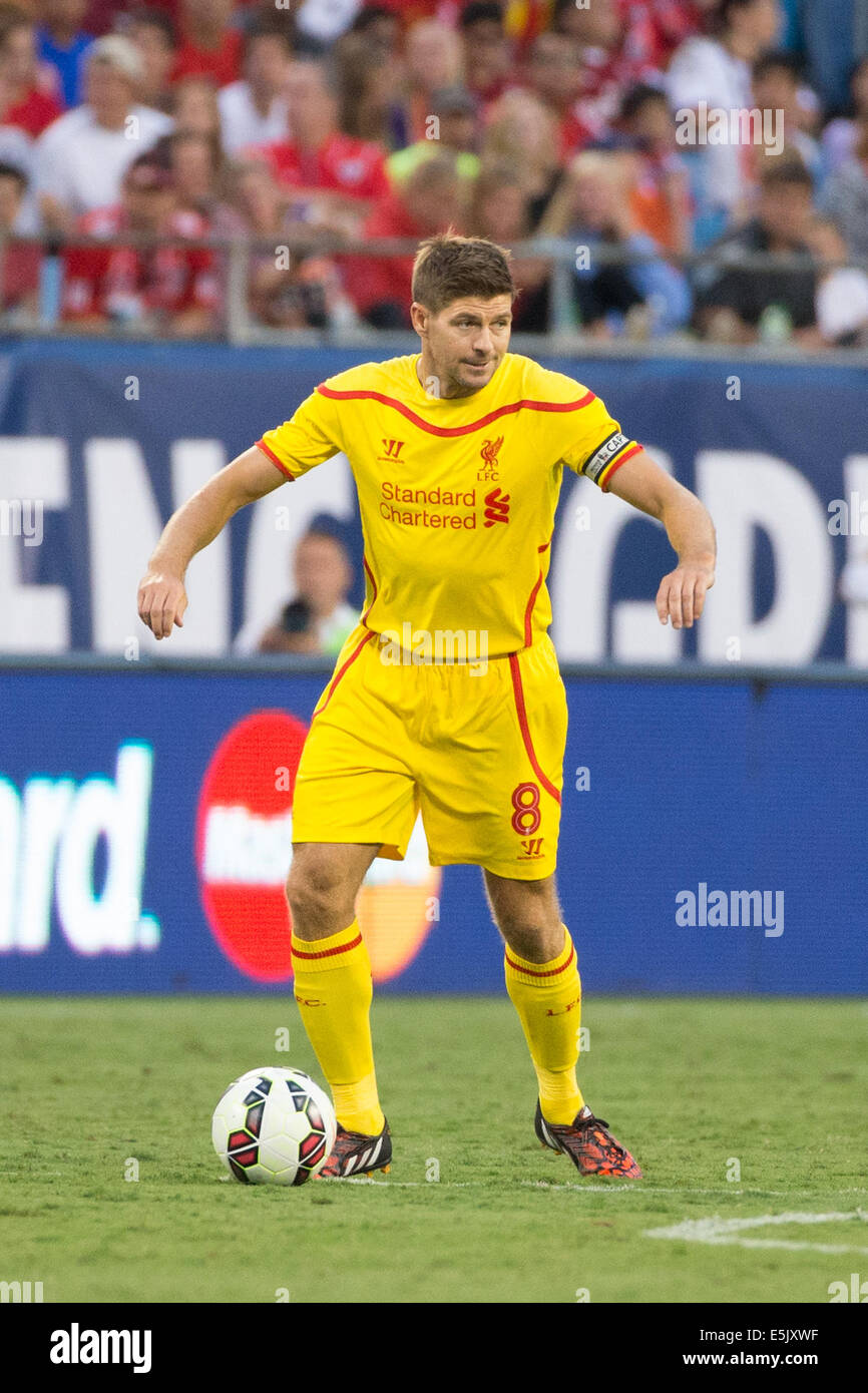 Usa. 2nd Aug, 2014. Liverpool Midfielder STEVEN GERRARD (8) during the ...