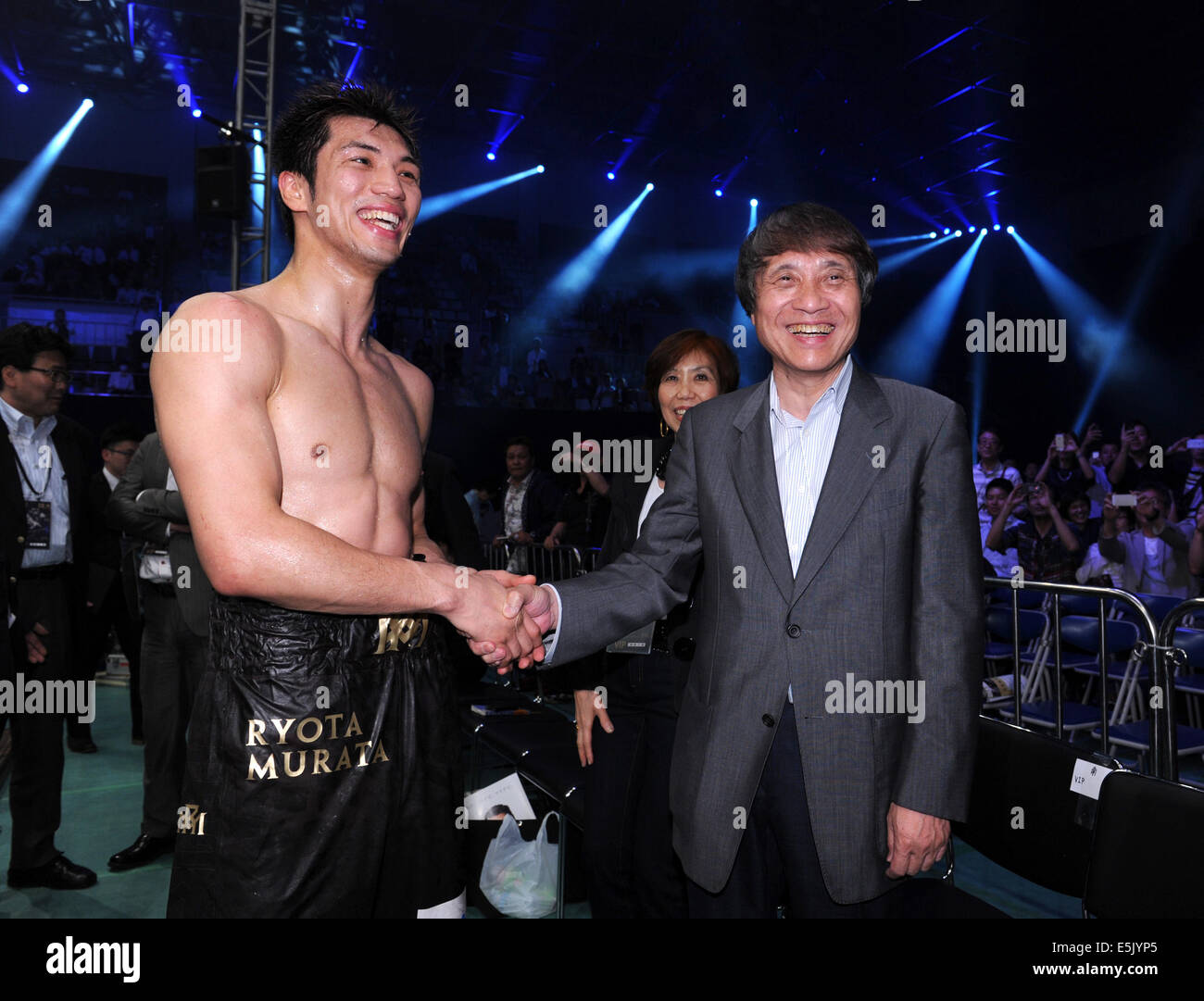 Kyoto, Japan. 22nd May, 2014. (L-R) Ryota Murata (JPN), Tadao Ando ...