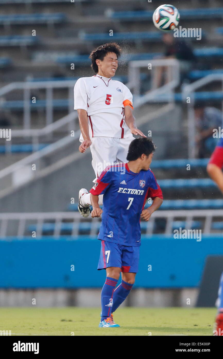 Kanagawa, Japan. 2nd Aug, 2014. Jyurato Ikeda (Mitsubishi), Kosuke Nagasawa (FC Tokyo) Football ...