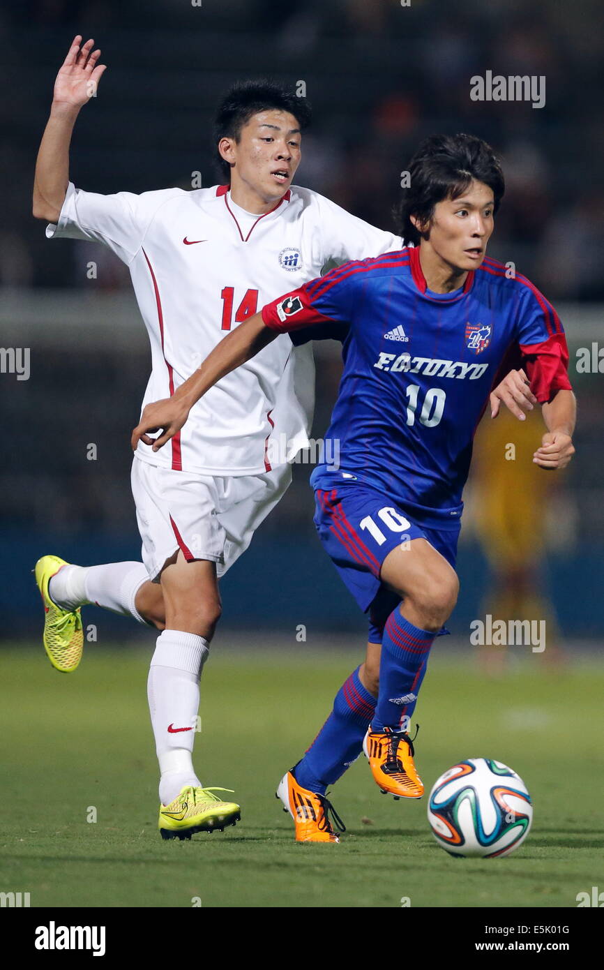 Kanagawa, Japan. 2nd Aug, 2014. (L to R) Tatsuki Seko (Mitsubishi ...