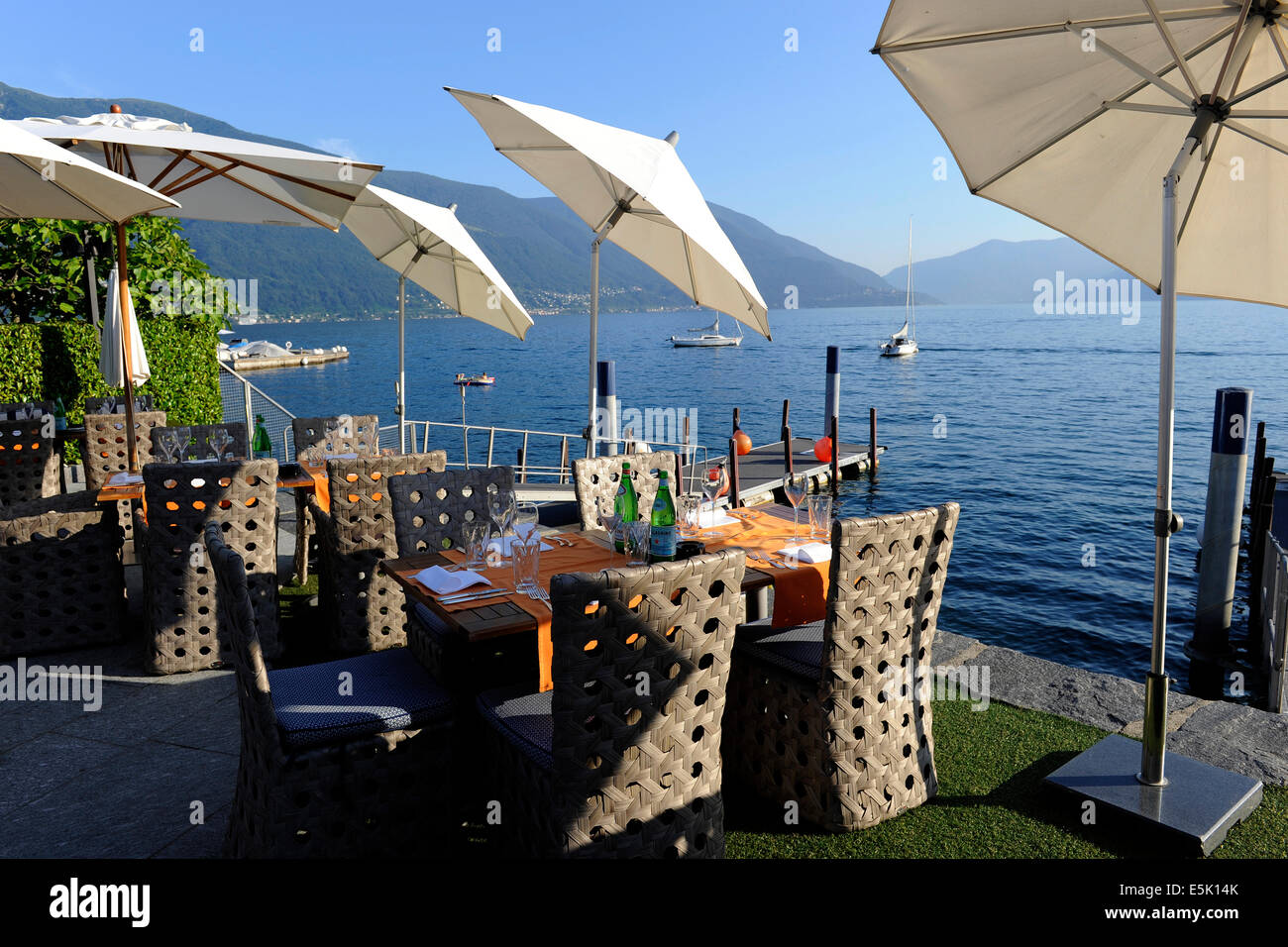 Switzerland, Ascona, Marina Eden Roc restaurant Stock Photo - Alamy