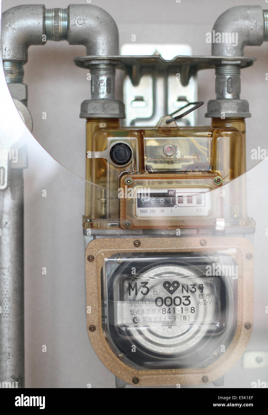 Gas meter in Japan Stock Photo - Alamy