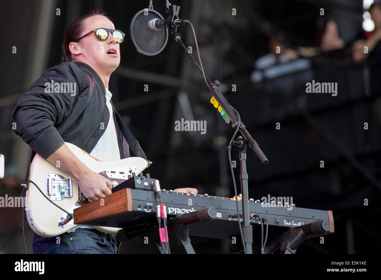 Chicago, Illinois, USA. 2nd Aug, 2014. TOM MCFARLAND of the band Jungle ...