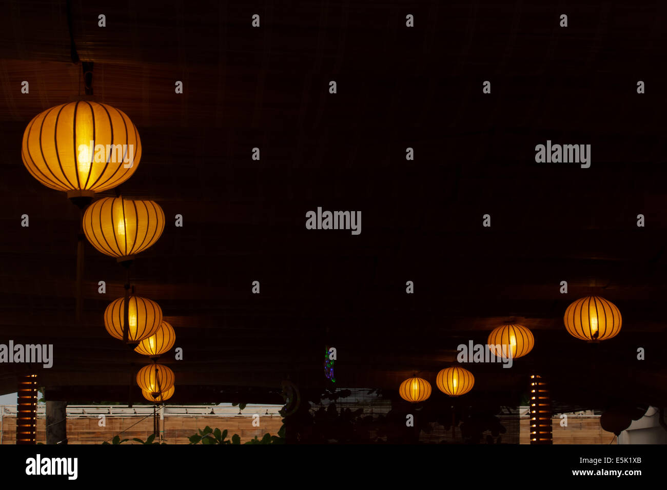 Lamps at night Stock Photo - Alamy