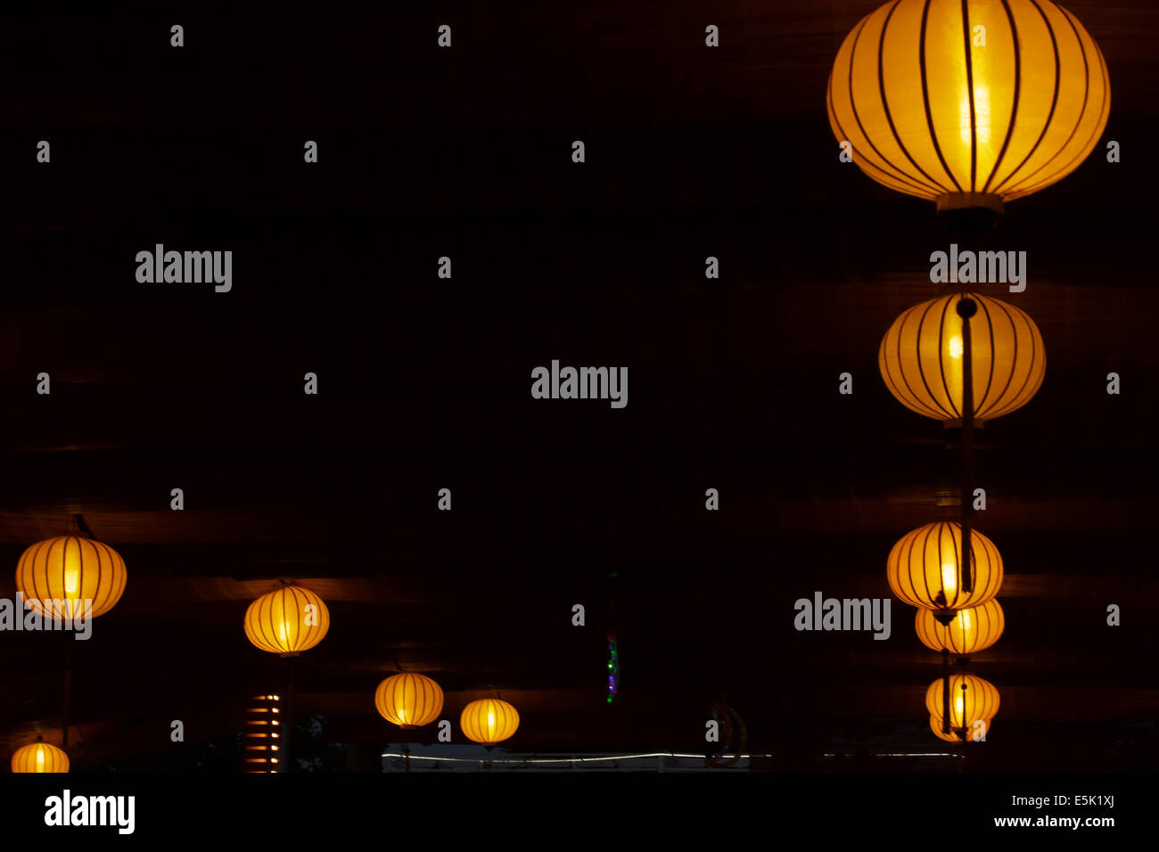 Lamps at night Stock Photo - Alamy