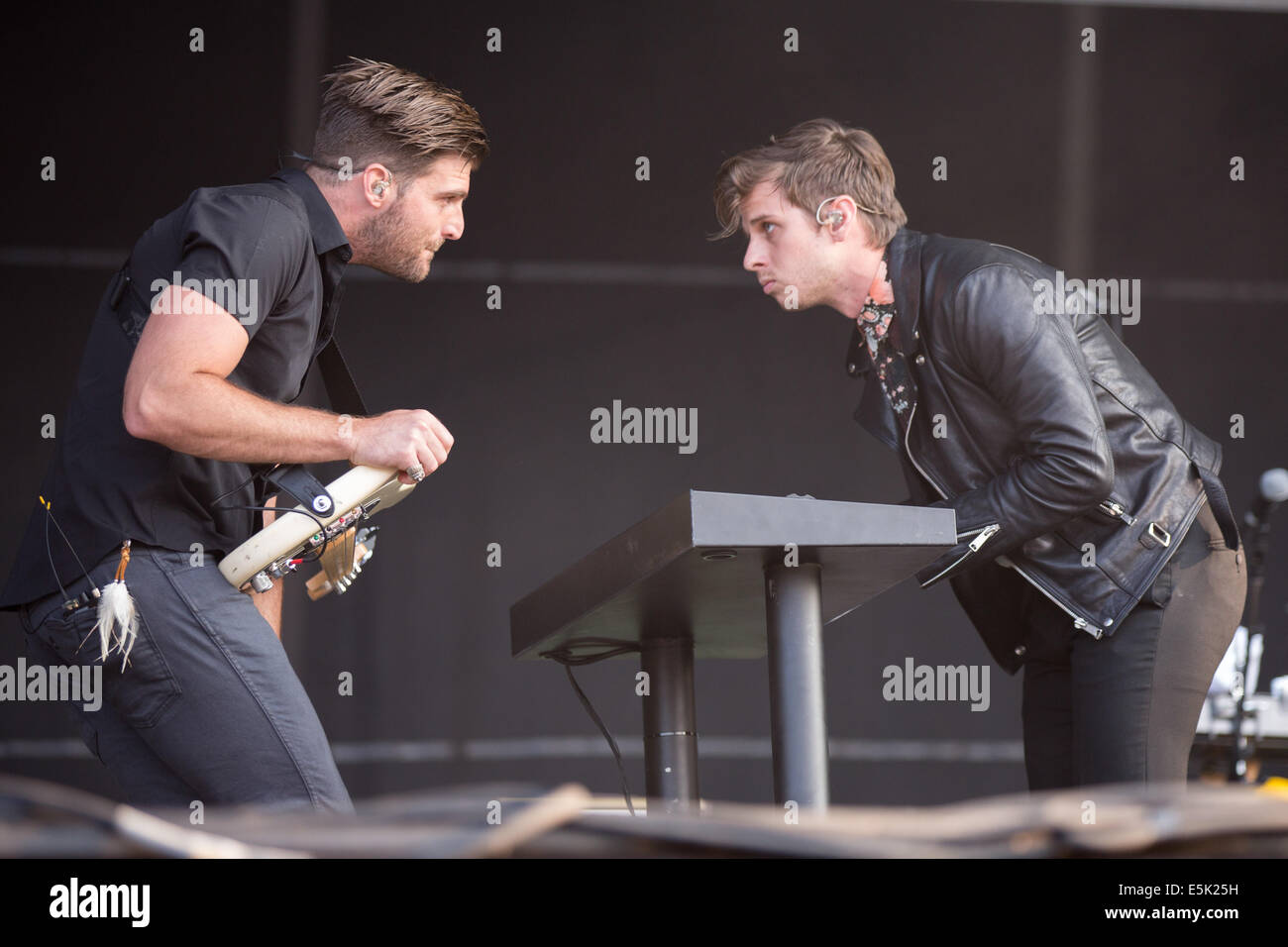 Chicago, Illinois, USA. 2nd Aug, 2014. CUBBIE FINK (L) and MARK FOSTER ...