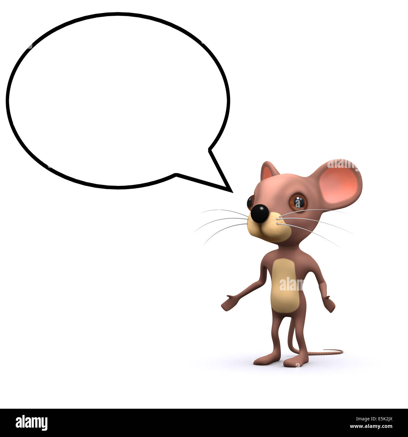 3d render of a mouse with a speech bubble Stock Photo - Alamy