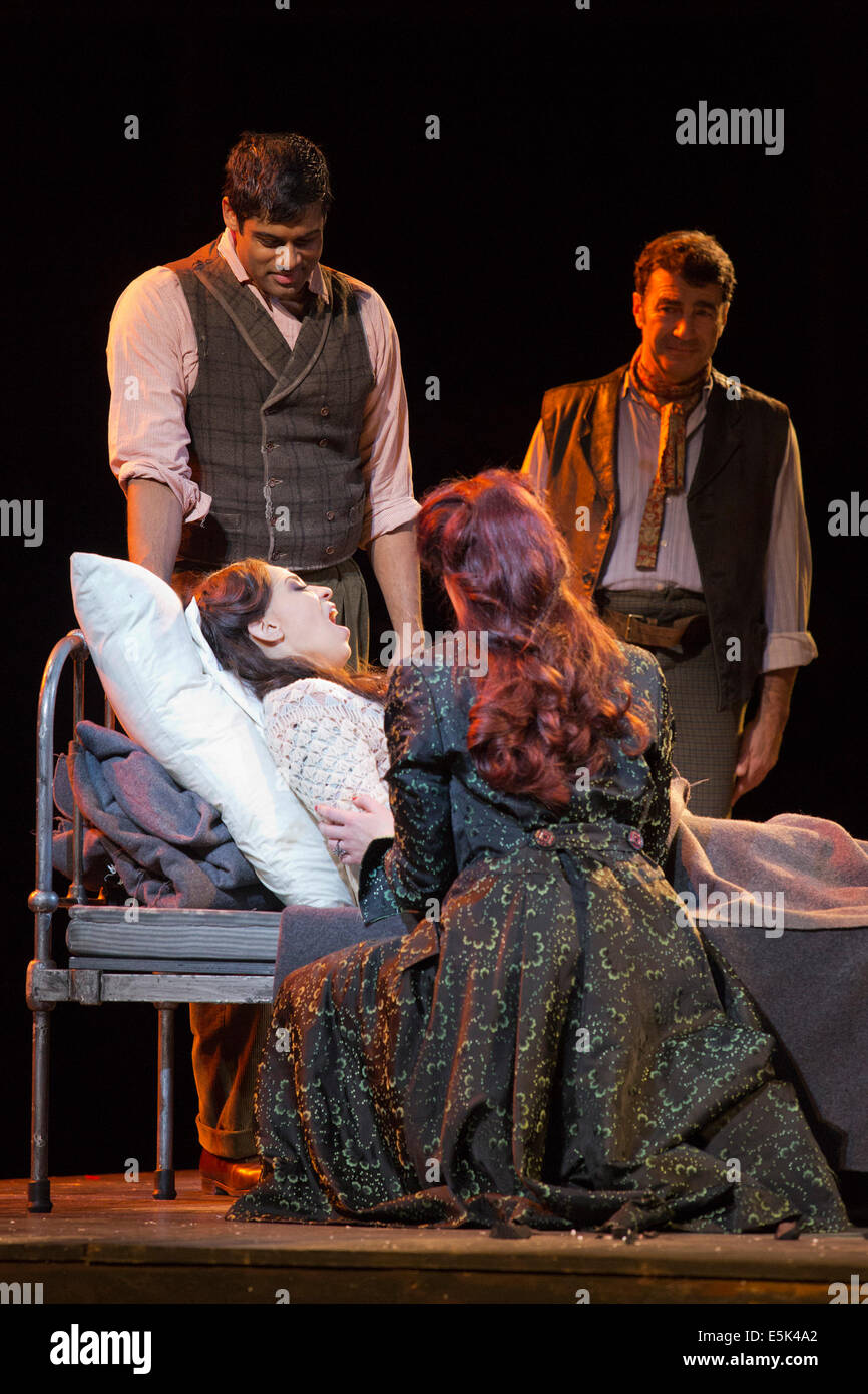 Dress rehearsal of Giacomo Puccini's opera "La Boheme" at the Royal ...
