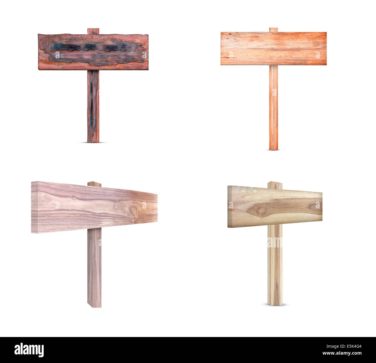 Wooden old sign isolated on background white Stock Photo - Alamy