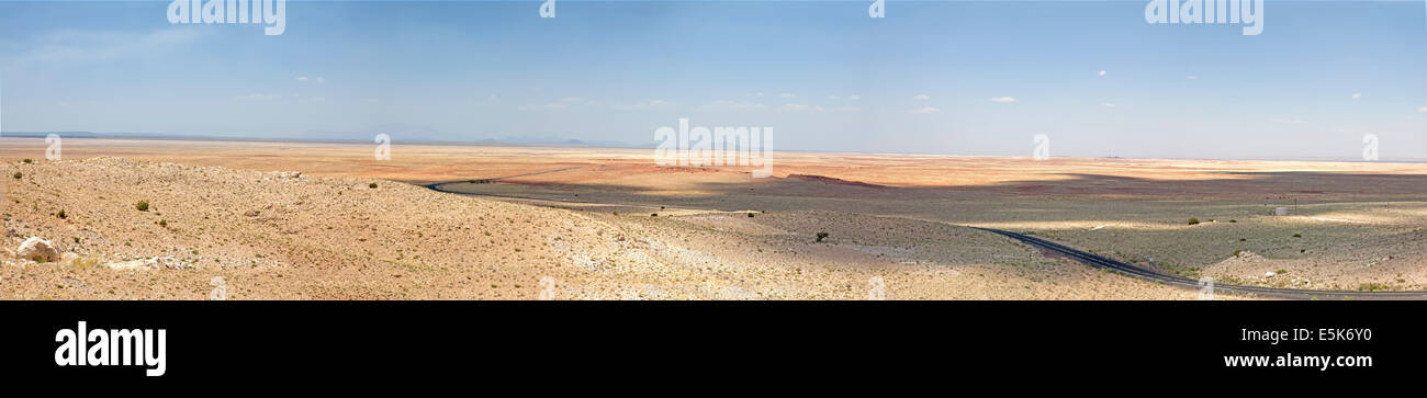 Panorama looking north from Meteor Crater, Northern Arizona towards the ...