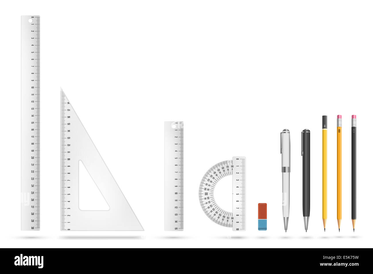 School ruler illustration vector Cut Out Stock Images & Pictures - Alamy
