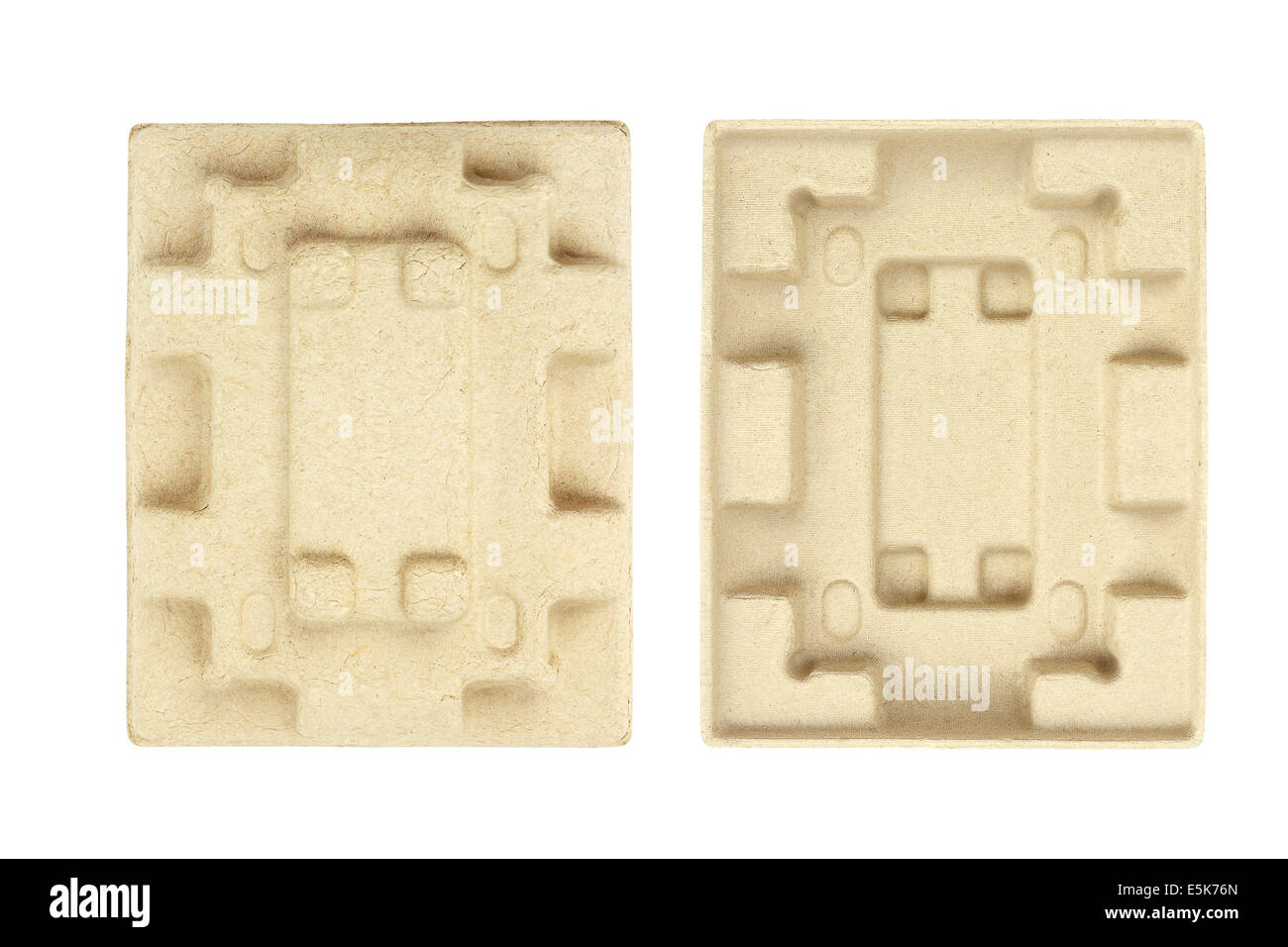 Recycled Paper Pulp Protective Packaging on White Background Stock ...