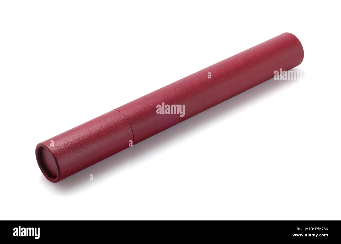 Red Scroll Container On White Background Stock Photo - Alamy