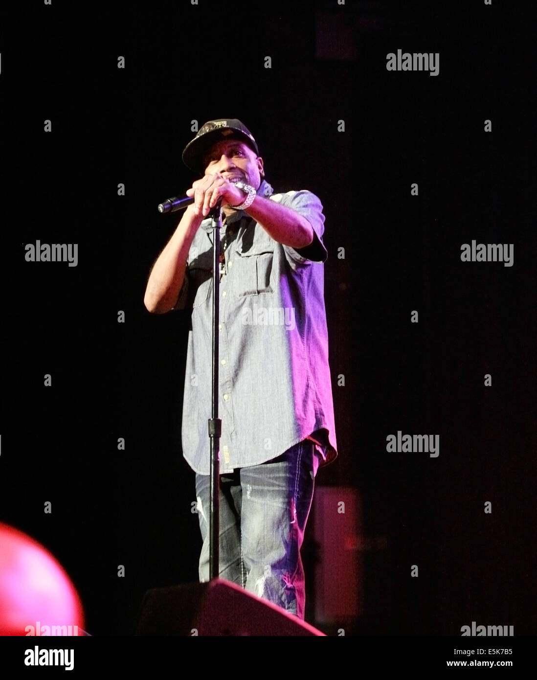 Las Vegas, Nevada, USA. 2nd Aug, 2014. Rapper Rob Base performs during ...