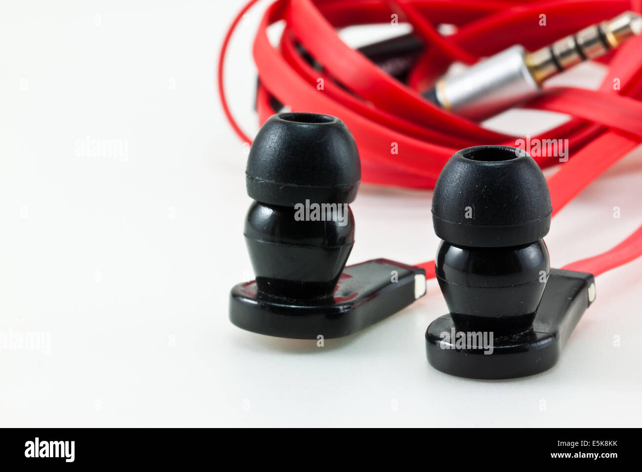 the earphone on paper background Stock Photo - Alamy