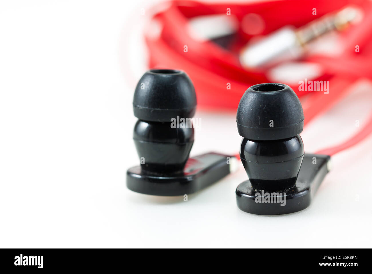 the earphone on paper background Stock Photo - Alamy