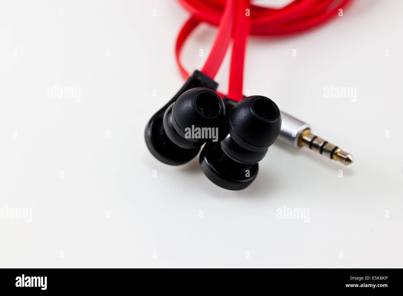 the earphone on paper background Stock Photo - Alamy
