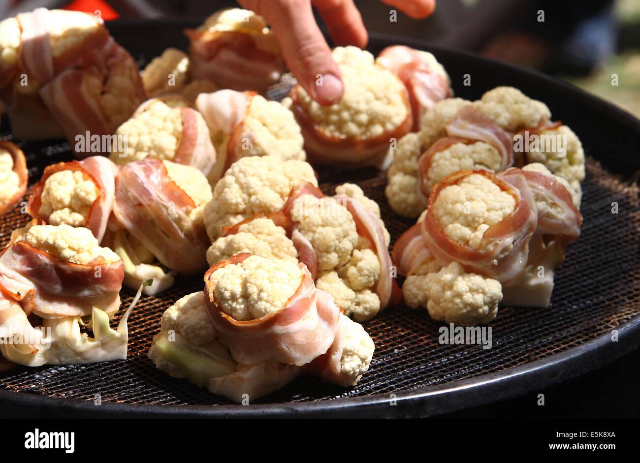 Schweinfurt, Germany. 03rd Aug, 2014. Participants of the German BBQ ...