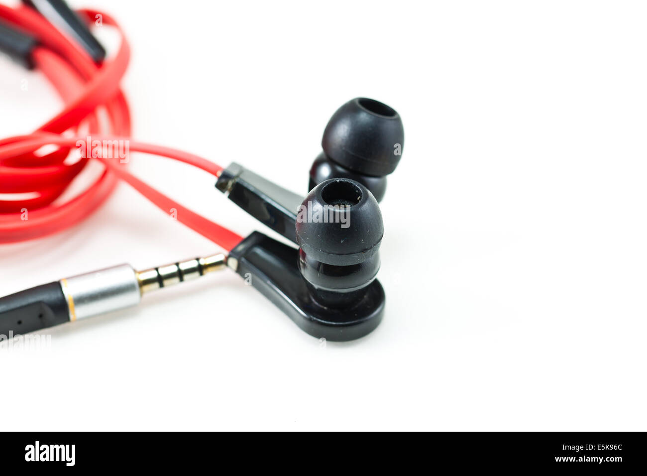 the earphone on paper background Stock Photo - Alamy